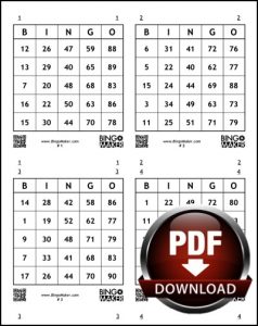 Cartes bingo à imprimer - Générateur Bingo
